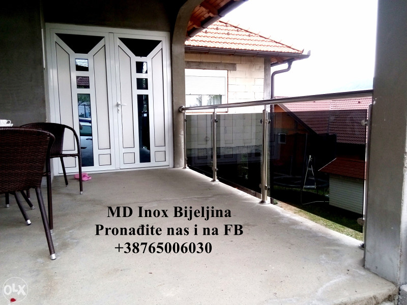 Prohrom inox inoks ograda staklo staklene ograde - Ograde - OLX.ba