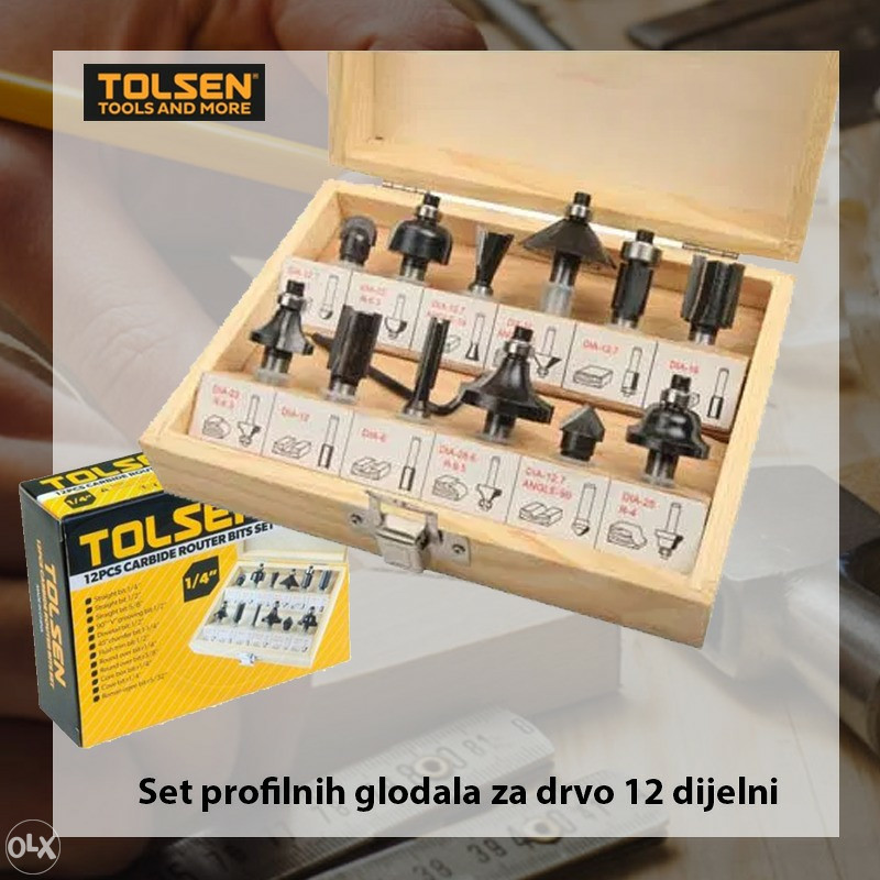 Set profilnih glodala za drvo 12 dijelni - Kroneri/Glodala - OLX.ba