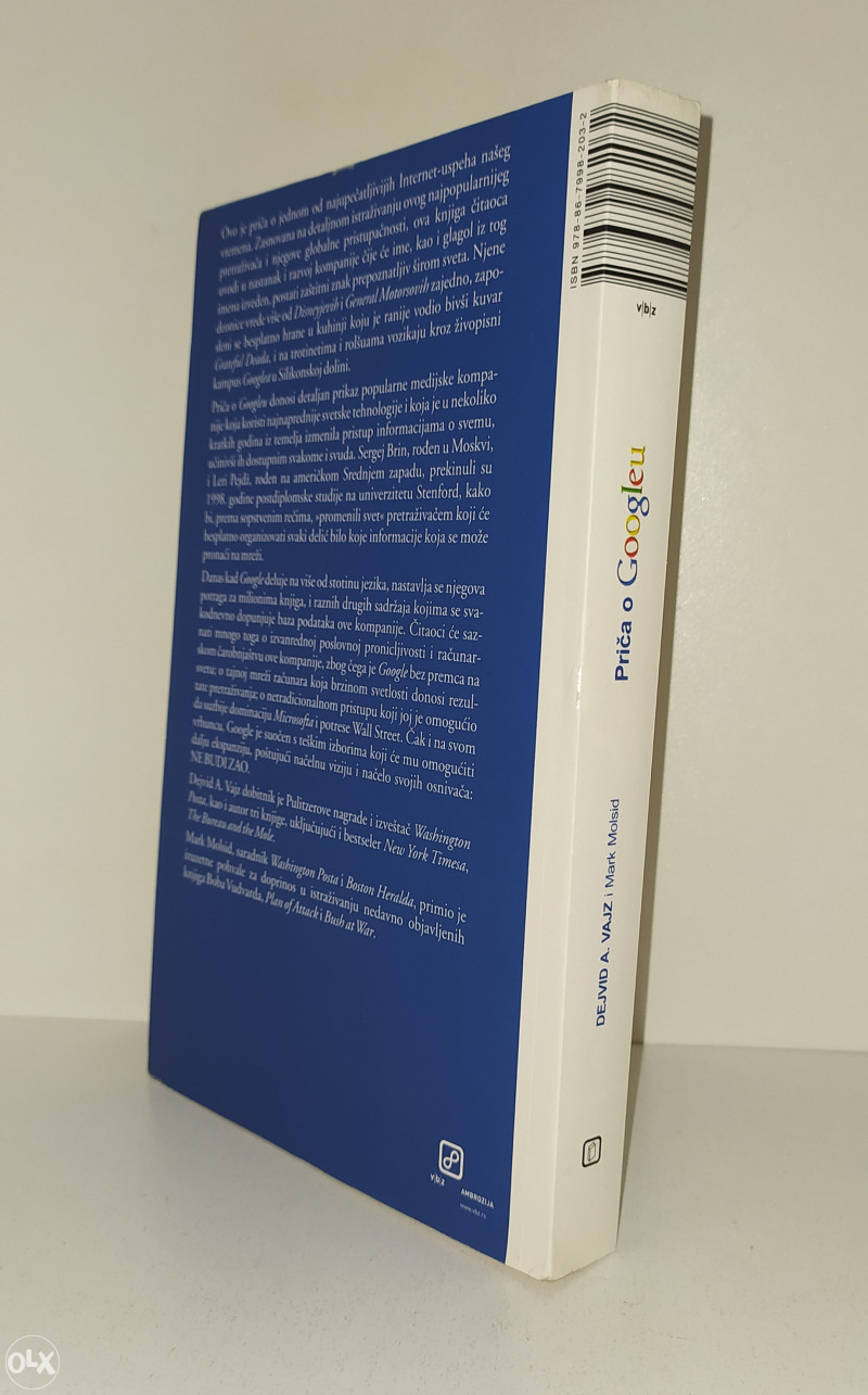 PRIČA O GOOGLE -U - DAVID A.VISE , MARK MALSEED - Beletristika - OLX.ba