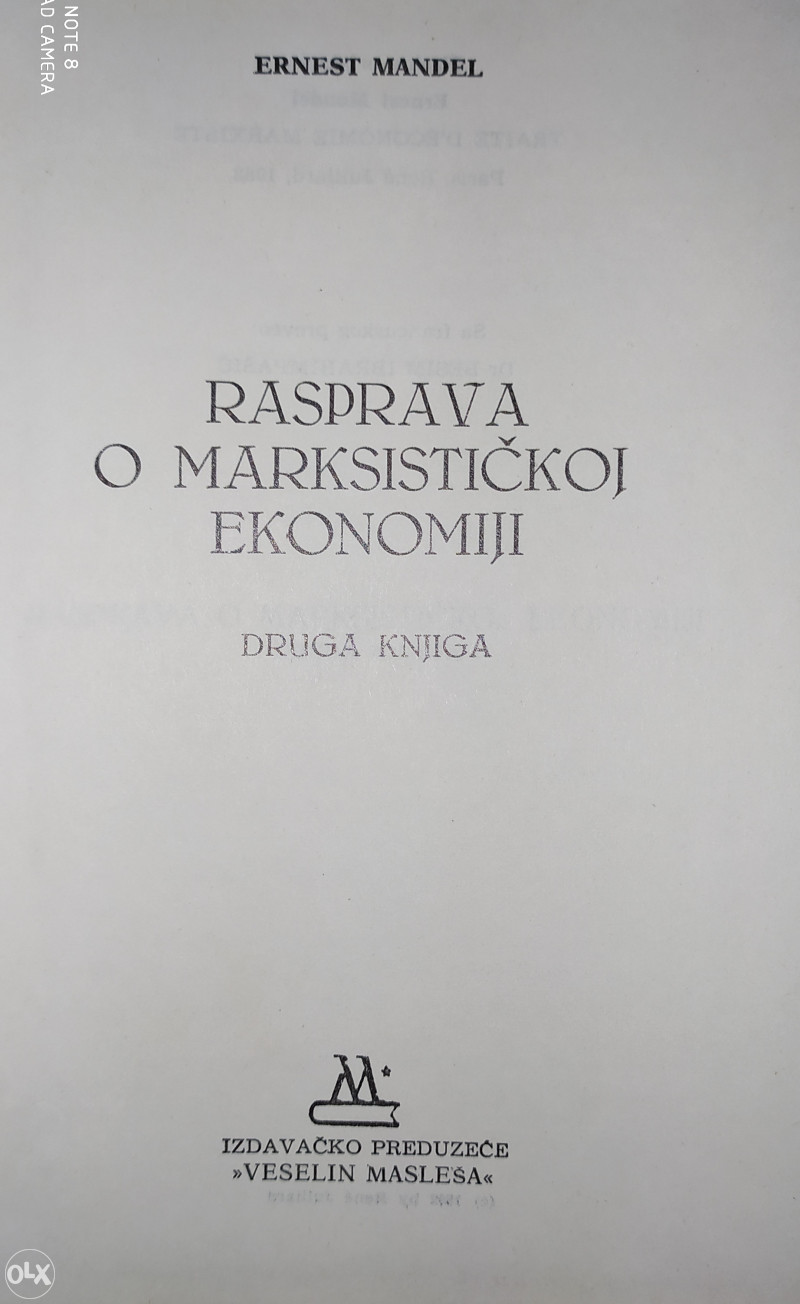 ERNEST MANDEL-RASPRAVA O MARKSISTICKOJ EKONOMIJI 1-2 - Stručne - OLX.ba