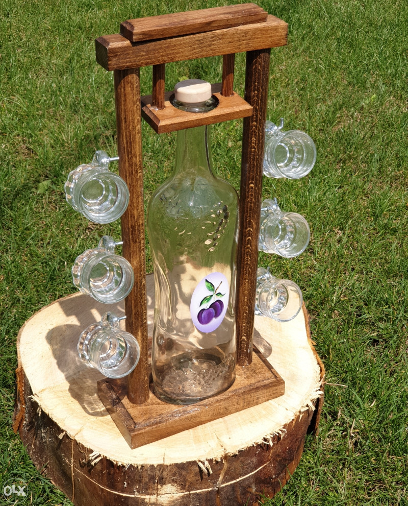 DRVENI STALAK CASICE ZA RAKIJU KOMPLET SET - Vrtni namještaj - OLX.ba