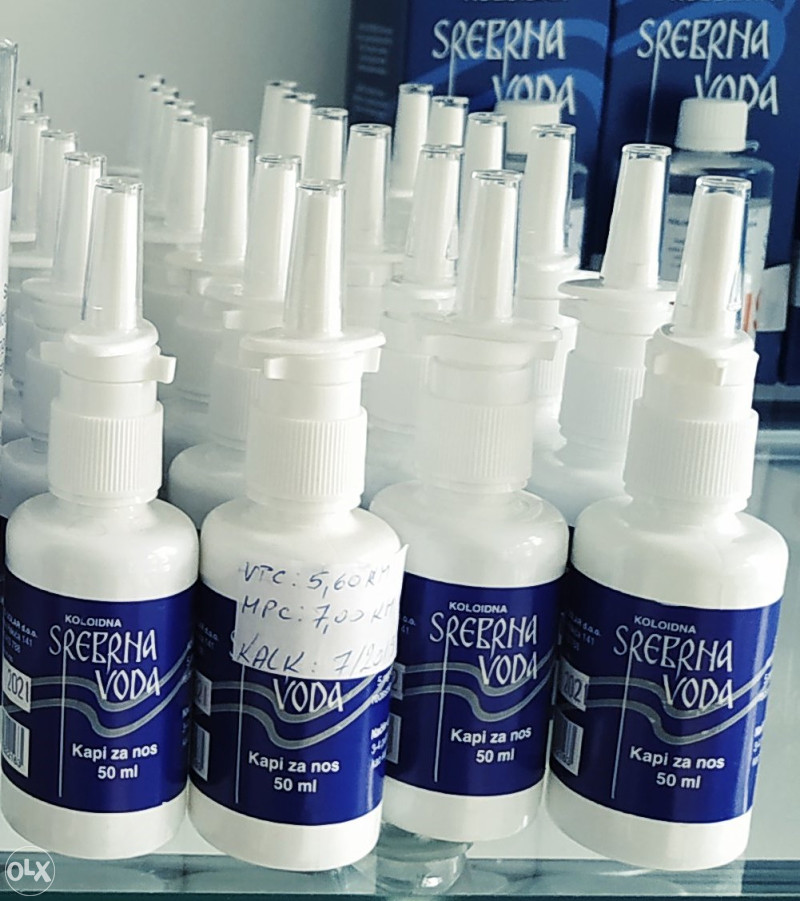 SREBRNA VODA (50 ml) KAPI ZA NOS 5ppm - Ljepota i Zdravlje - Ostalo ...