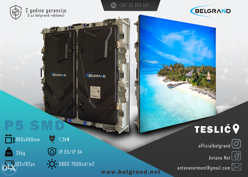 BELGRAND P5 SMD LED REKLAMA DISPLEJ BILBORD - Ostalo - OLX.ba