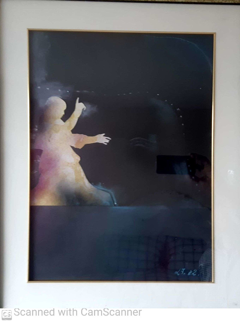 FRANJO LIKAR, "ANĐEO" KOMBINIRANA TEHNIKA - Umjetničke slike - OLX.ba