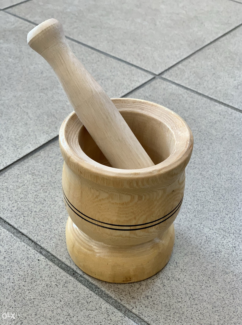 Drveni tučak za začine / Avan/ za bijeli luk, biber - Pribor za jelo i kuhanje - OLX.ba