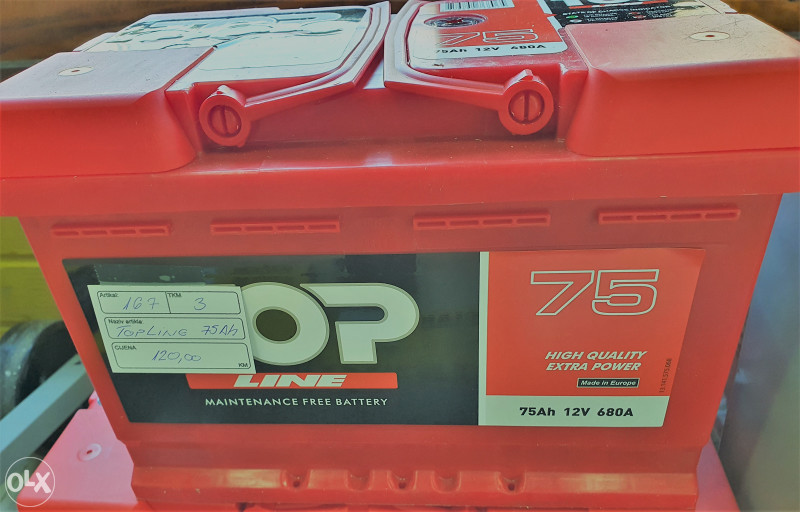 Top Line 75ah 12v - Akumulatori za automobile - OLX.ba
