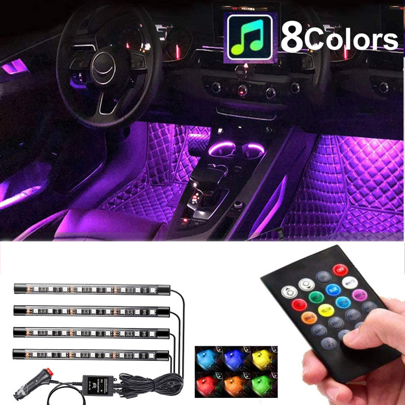 Led Traka za Auto 4/1 RGB na upaljac 12V Samoljepljiva - Unutrašnje ...