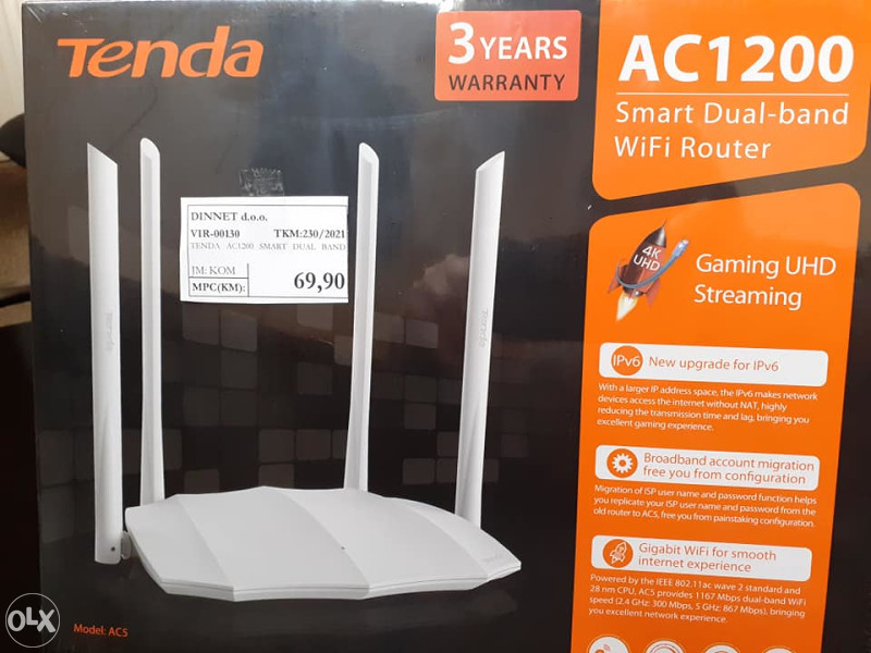 Tenda AC1200 smart dual band WiFi router AC5 - Router - OLX.ba