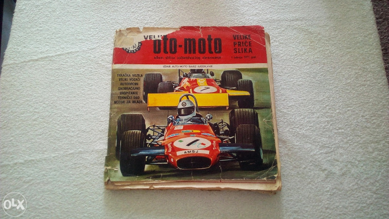 Stari album iz 1971 g.Oto_Moto AMS Yu - Sličice i albumi - OLX.ba