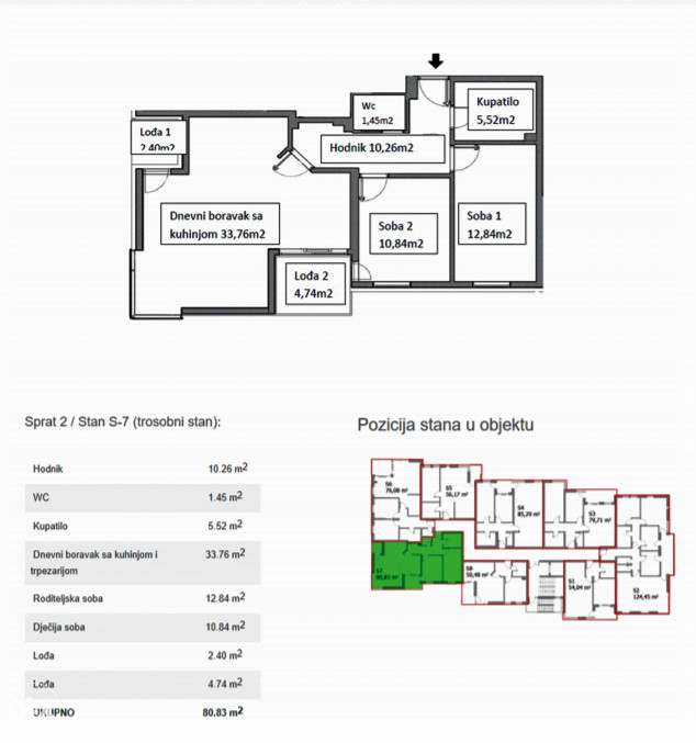 Stan 80,83 m2 | Novogradnja | Podgaj Tekija - Stanovi - OLX.ba
