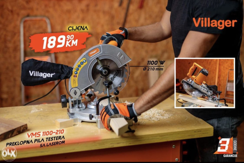 CIRKULAR PREKLOPNI SA LASEROM 1100W TESTERA VILLAGER - Štuceri (Potezni ...