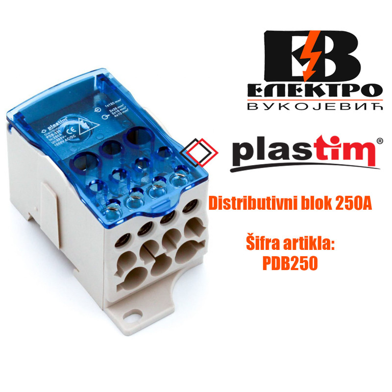 Distributivni blok 250A, tip PDB250, Plastim - Utikači i razdjelnici ...