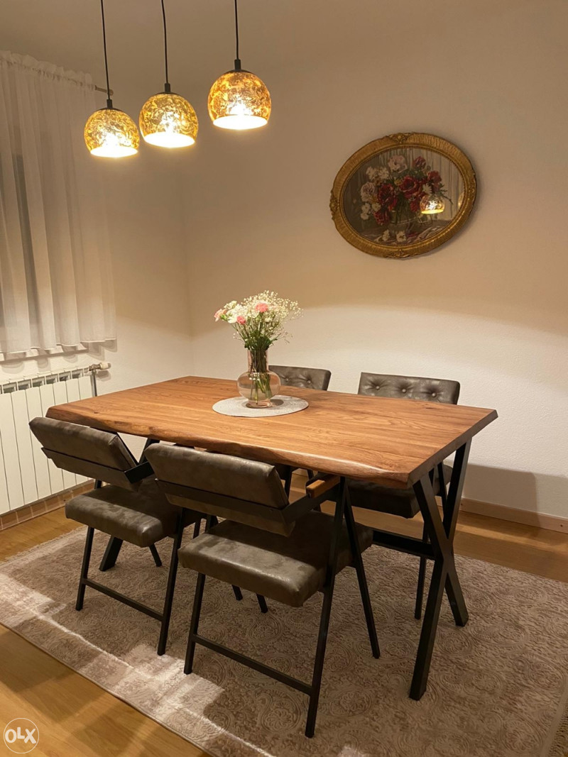 Live edge hrast sto x - Trpezarijski stolovi - OLX.ba