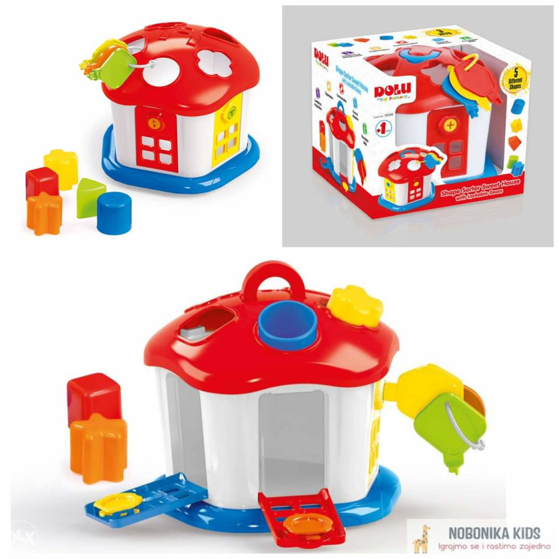 Didakticka kucica kuca sa formama za bebe pogodi oblik - Igračke za ...