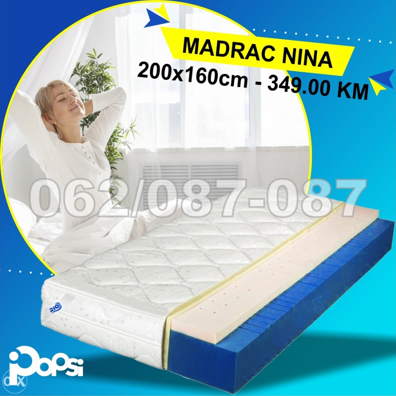 Madrac za krevet 200x90cm poliuretanska i memory pjena - Madraci - OLX.ba