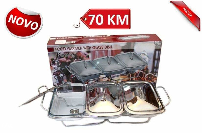 Poslužavnik SERVER, grijač za hranu INOX KONIG FW4 - Zdjele i posude ...