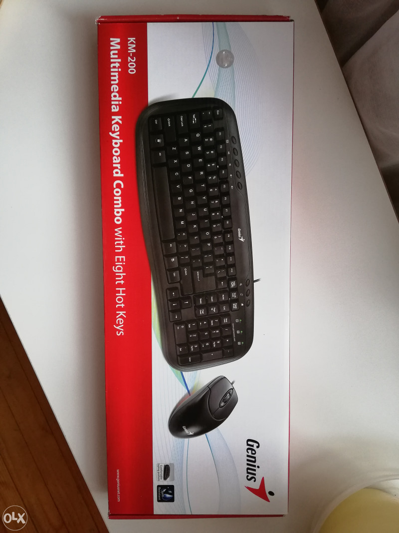 Genius KM-200 Multimedia Keyboard Combo with Eight Hot Keys - Tastatura ...