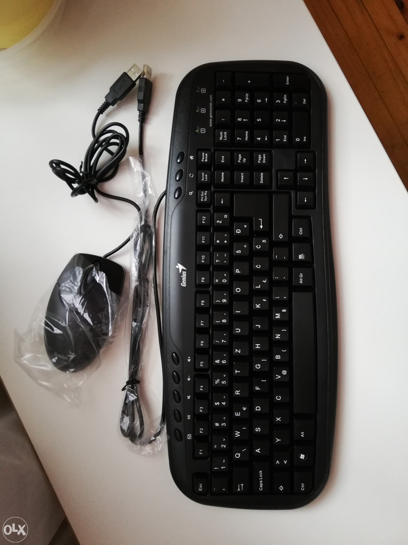 Genius KM-200 Multimedia Keyboard Combo with Eight Hot Keys - Tastatura ...