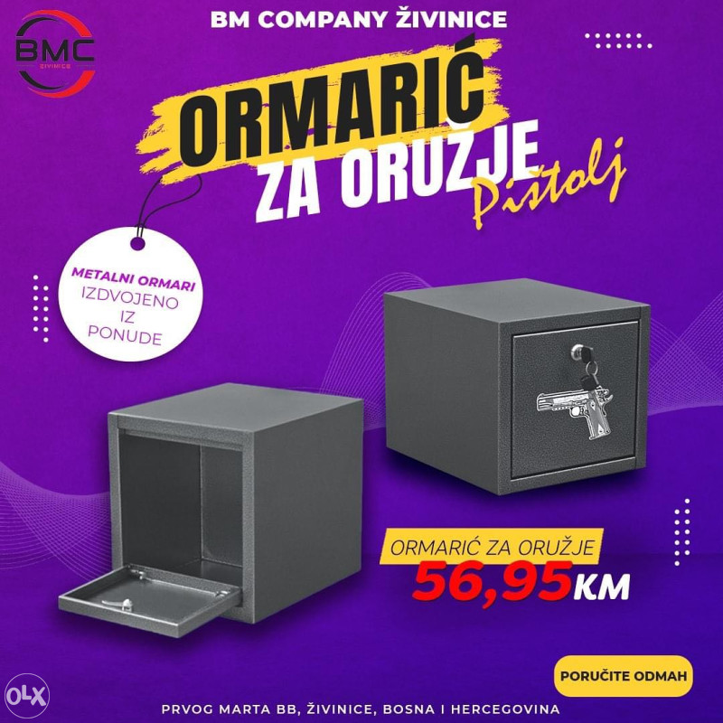 Ormar za oruzje pistolj 250x300x250 - Sefovi - OLX.ba