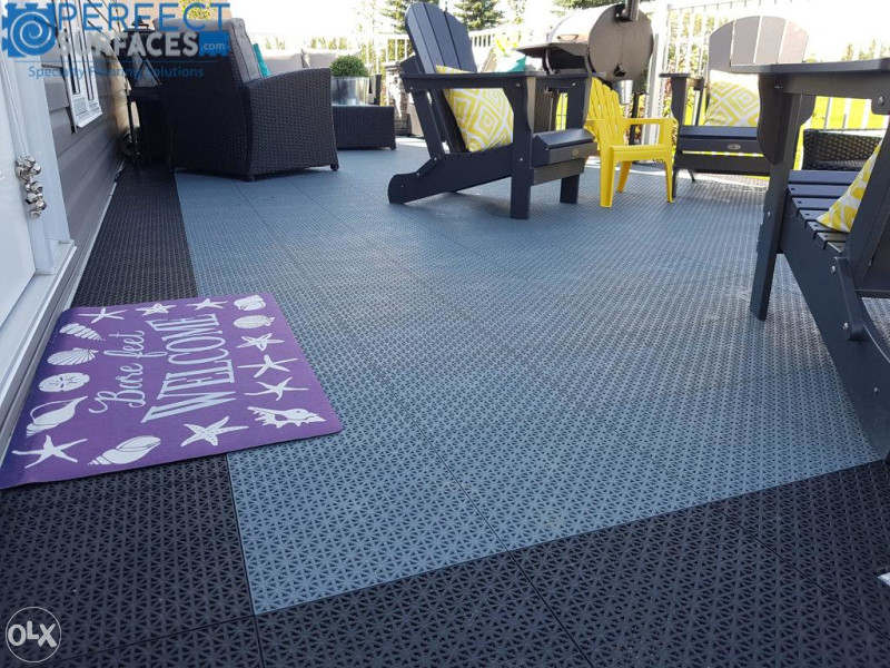 PODNE OBLOGE TBS Click Crni Vanjski Podovi Bašču Garažu - Prostirke ...