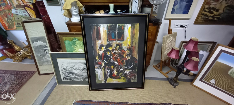 Apstrakcija iz 80tih velika slika (113x86cm) - Umjetničke slike - OLX.ba