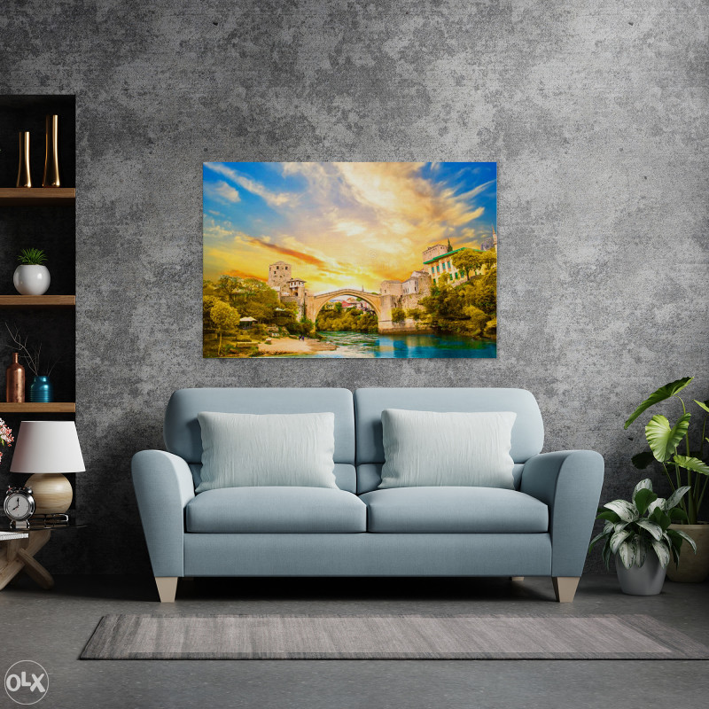 Canvas slika - Stari most, Neretva, Mostar, Nebo, BA - Canvas slike ...