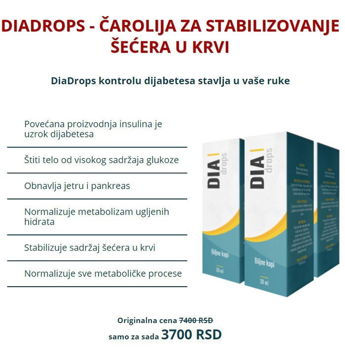 DiaDrops - Dia Drops kapi za stabilizaciju secera u krv - Biljni ...
