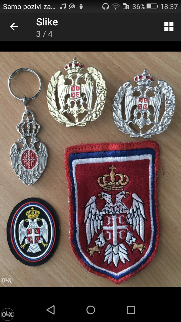 Srpski amblemi - Vojne i policijske oznake - OLX.ba