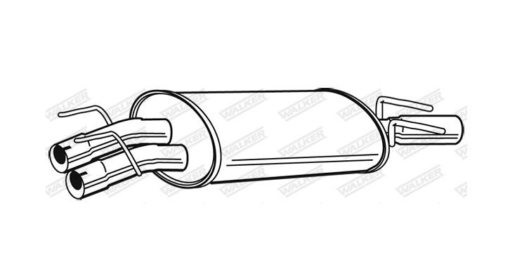 Zadnji izduvni lonac/auspuh Opel Omega B 2.5 - Izduvni sistemi za ...