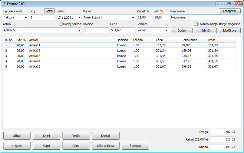 Program za fakture i otpremnice sa magacinom - Aplikativni softver - OLX.ba