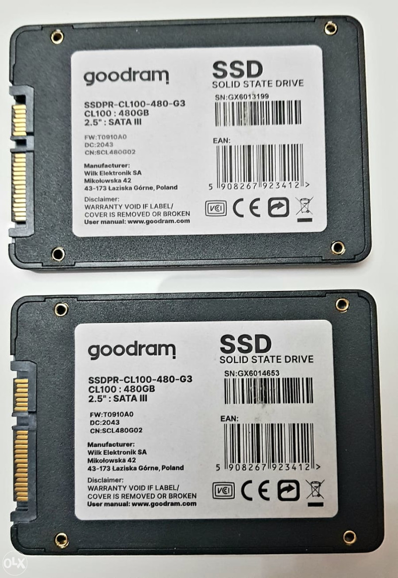 480GB SSD disk GOODRAM CL100-SATA 6,480 GB-540/460 MB/s - SSD - OLX.ba