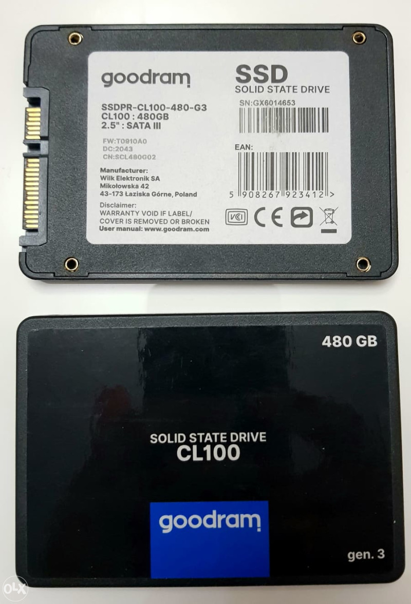 480GB SSD disk GOODRAM CL100-SATA 6,480 GB-540/460 MB/s - SSD - OLX.ba
