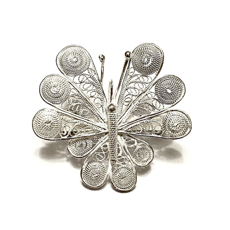 Filigran bros leptir rucni rad unikat srebro 925 - Broševi i bedževi ...