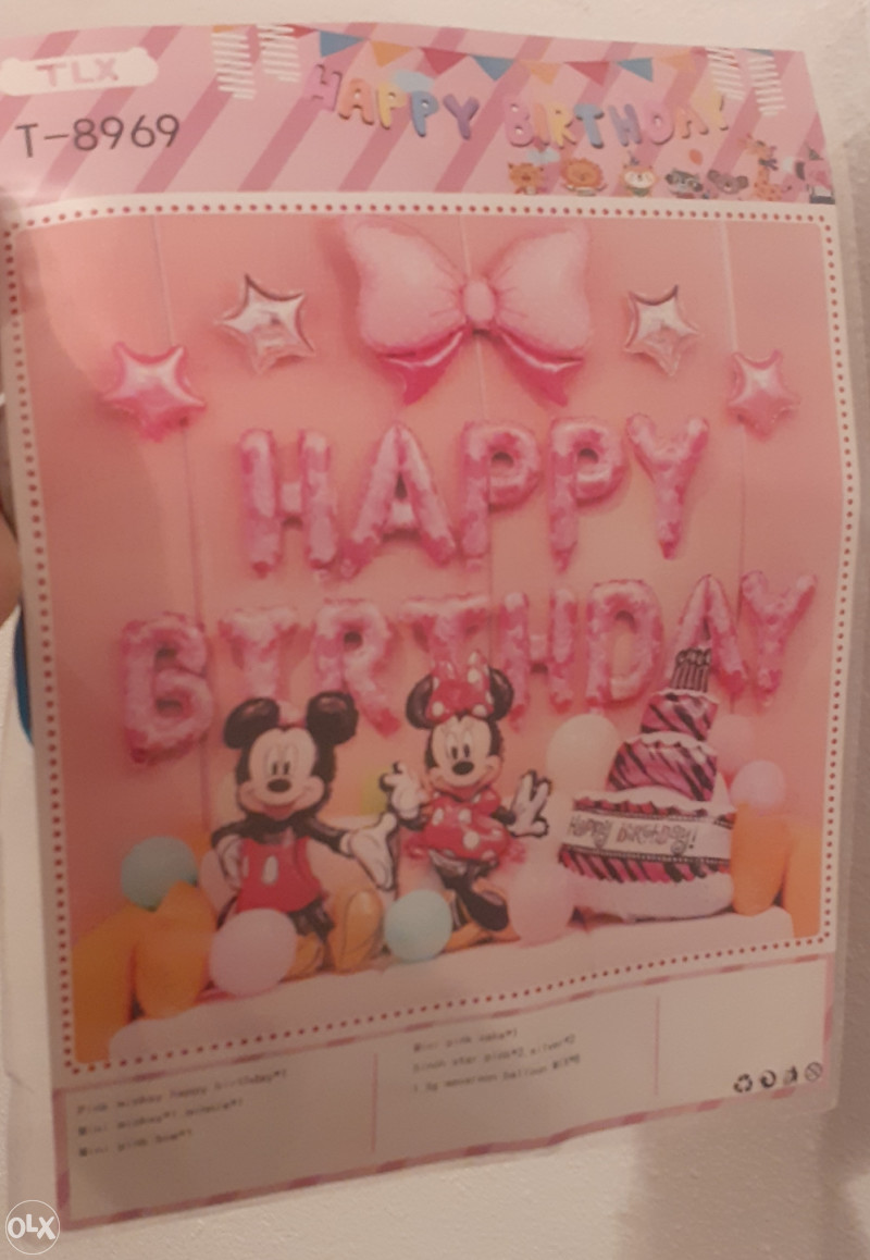 Baloni za rodjendan happy birthday miki mini maus - Party dekoracije ...