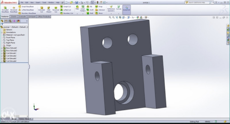 AutoCAD Solidworks Crtanje tehnickih crteza u; 2D 3D - Grafički dizajn ...