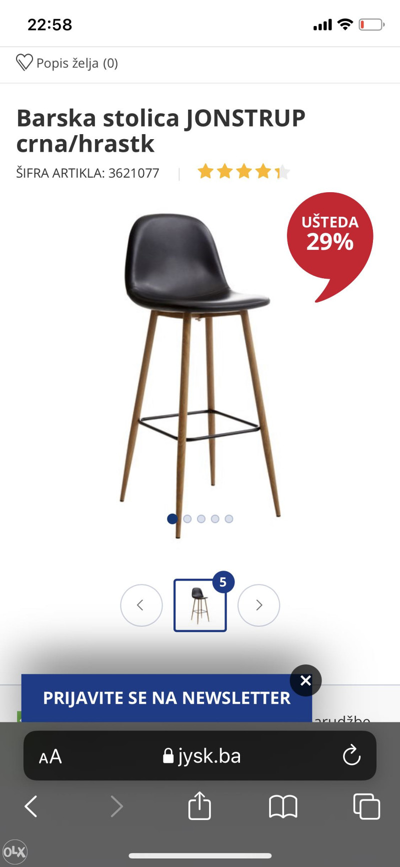 2 barske stolice iz jyska - Stolice - OLX.ba