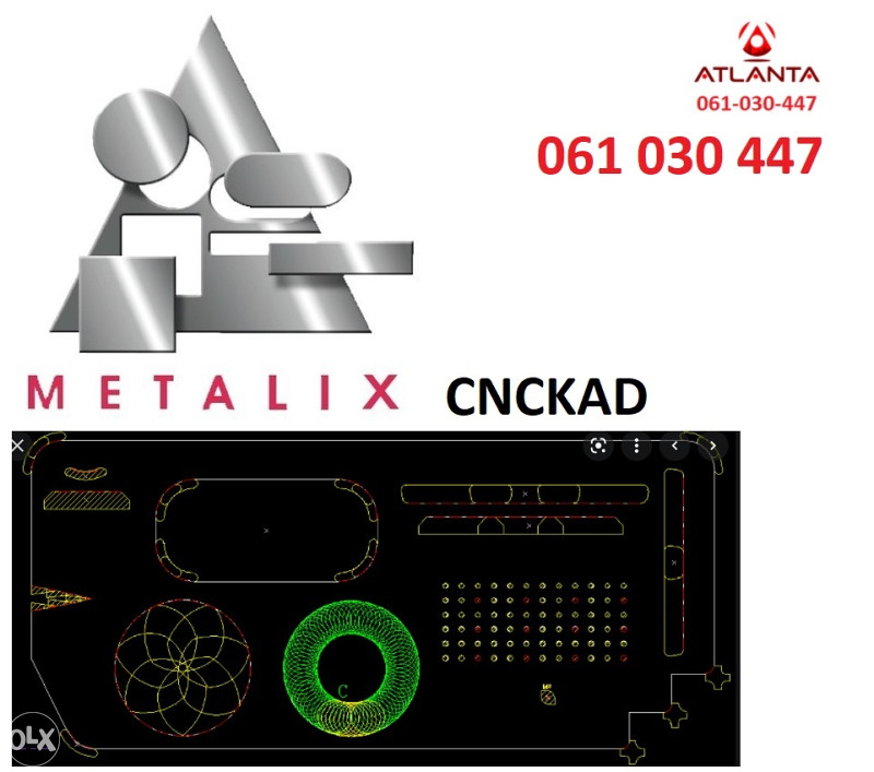 CNCKAD kad cad METALIX CNC MASINA - Aplikativni softver - OLX.ba