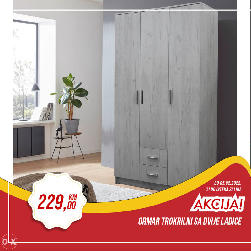 ORMAR TROKRILNI SA DVIJE LADICE - Ormari - OLX.ba
