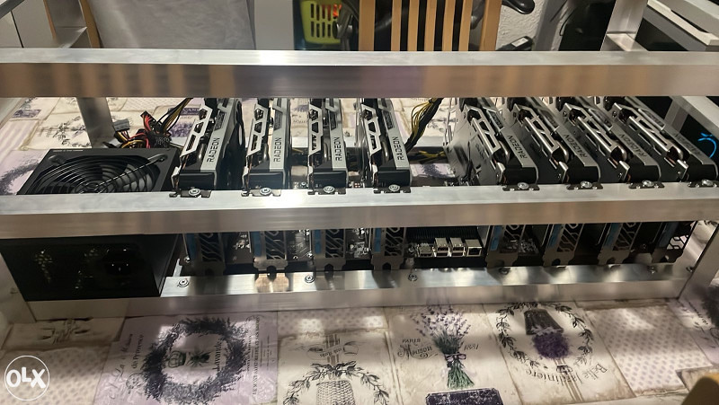 Mining RIG 8x Rx 6700 XT 12GB DDR6, NOVO - Mining rigovi - OLX.ba