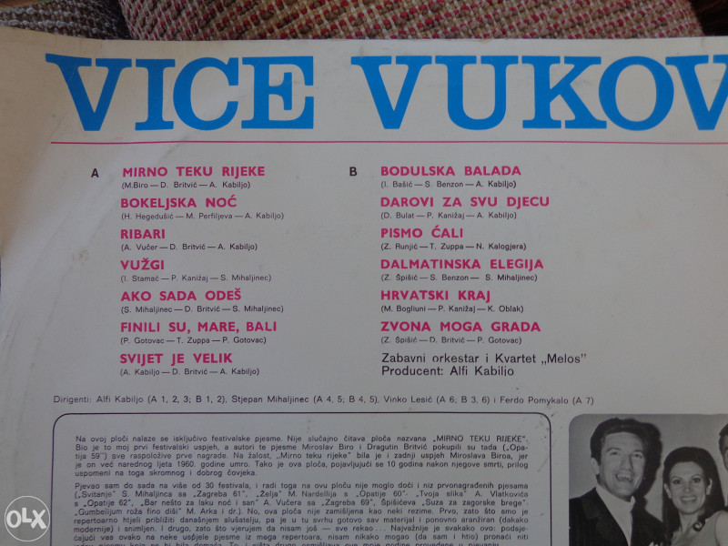 Gramofonska ploca Vice Vukov - Gramofoni i ploče - OLX.ba
