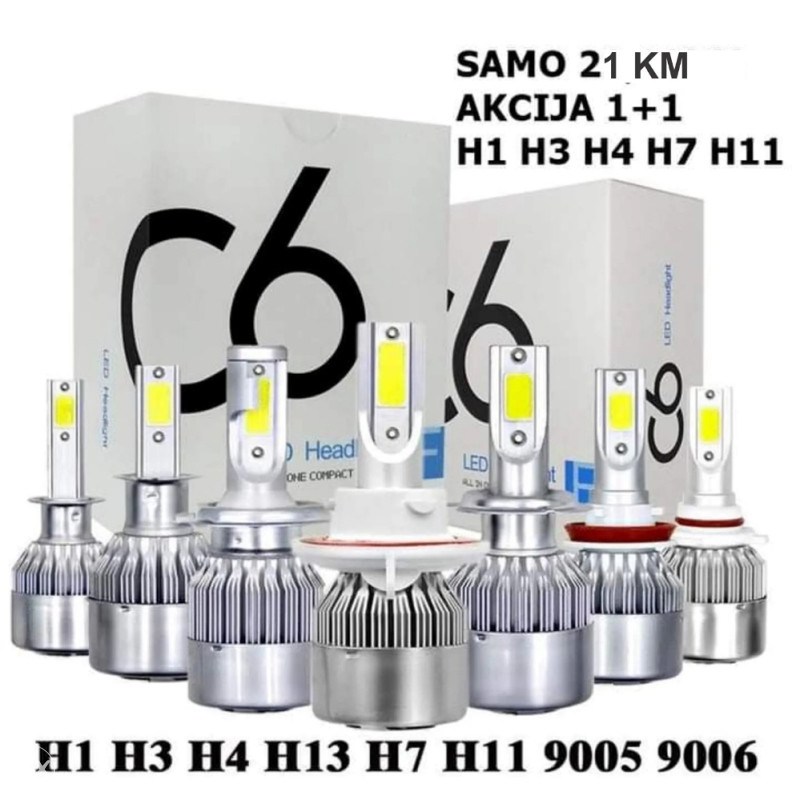Led sijalice za auto C6 H1 H3 H4 H7 - Sijalice za automobile - OLX.ba