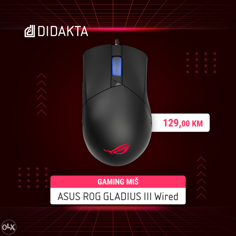 Gaming mis ASUS ROG GLADIUS II - Kompjuteri - Miševi - Novo Sarajevo ...