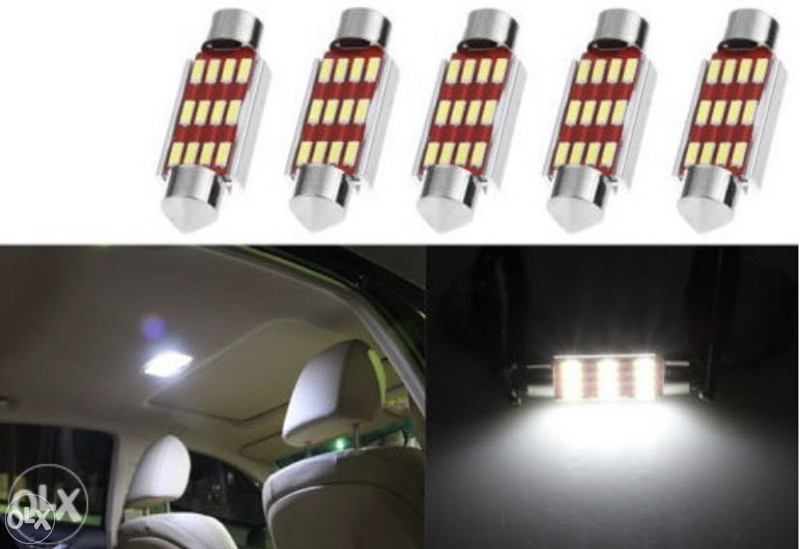 5x LED sijalice za automobile 12V 39mm - Maske/Oklopi - OLX.ba