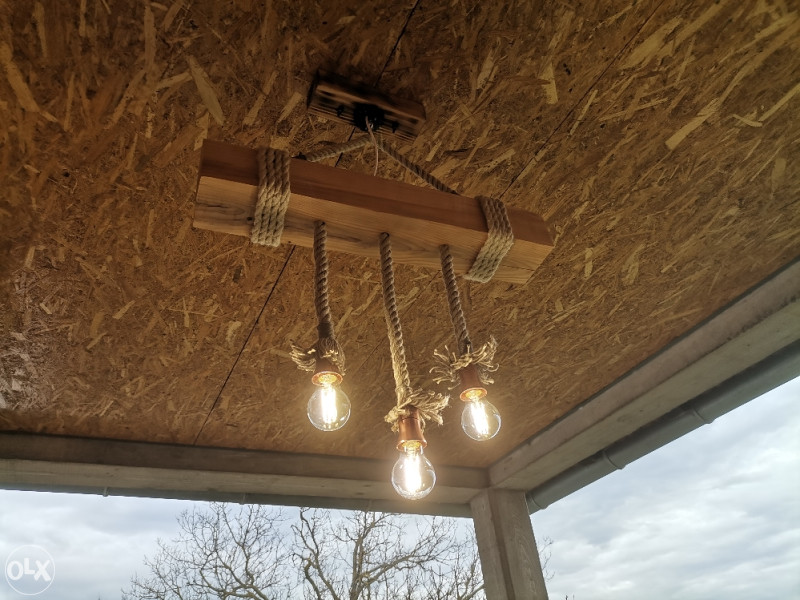 Etno drveni luster visilica retro - Rustiko 2 - Lusteri i fenjeri - OLX.ba