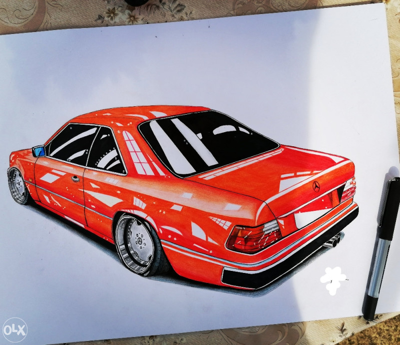 Umjetničke slike , crteži auta , poklon ... - Umjetničke slike - OLX.ba