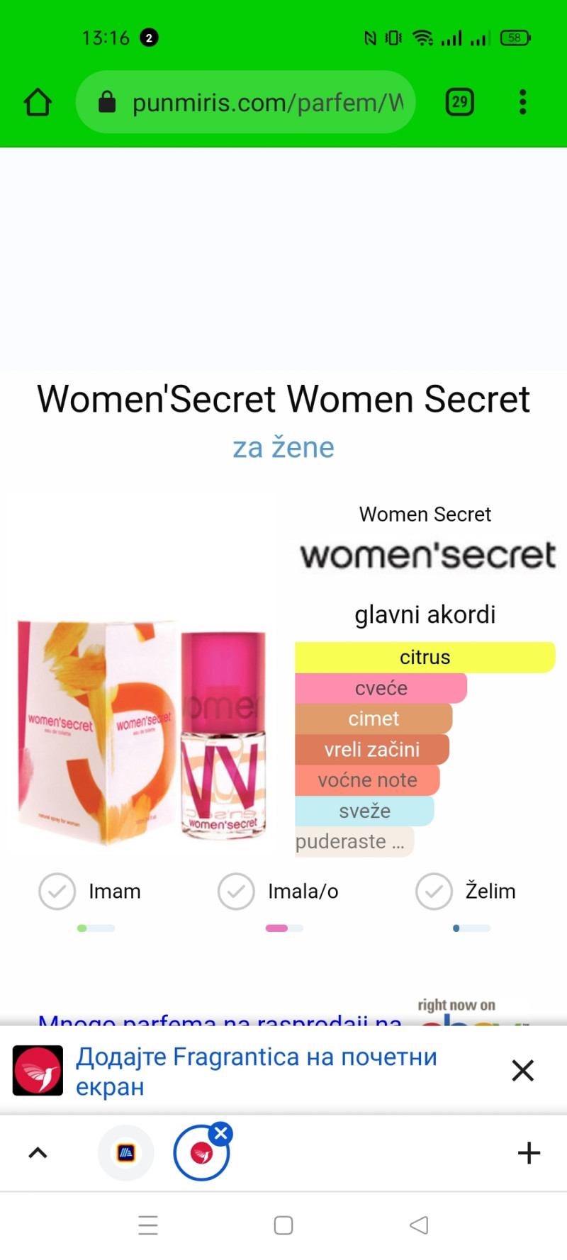Women secret - Ženski parfemi - OLX.ba