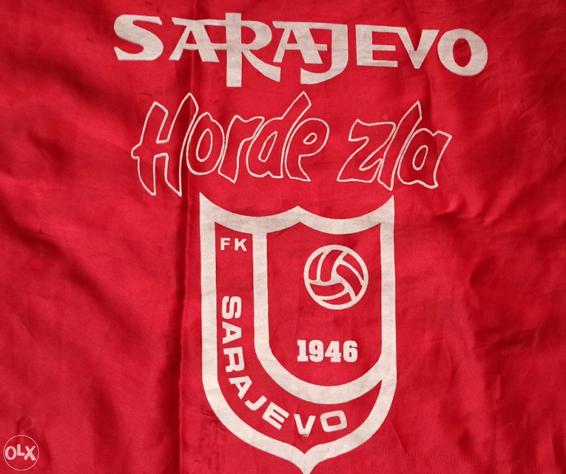 FK Sarajevo - Horde zla navijačka jarbolska zastava - Zastave - OLX.ba