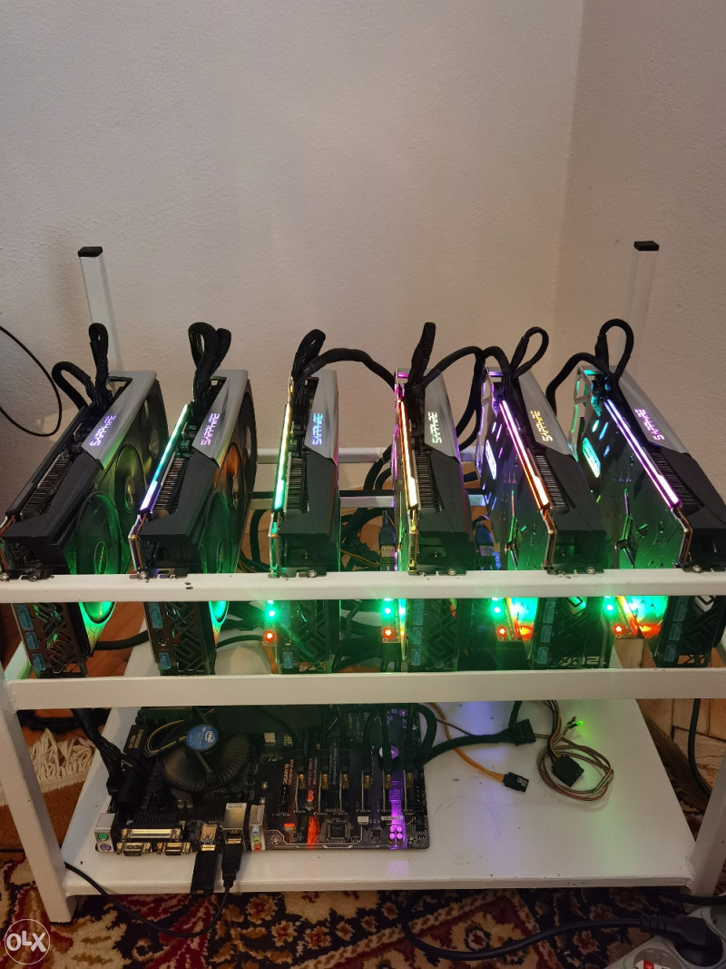 Mining/majning rig 6x 5700 sapphire nitro plus - Mining rigovi - OLX.ba