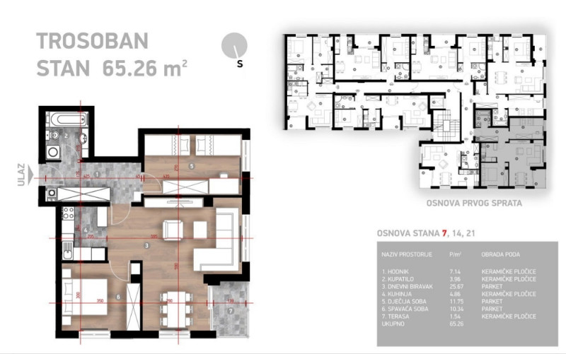 Obilicevo kod Gradskog mosta 65.26m2 - Stanovi - OLX.ba