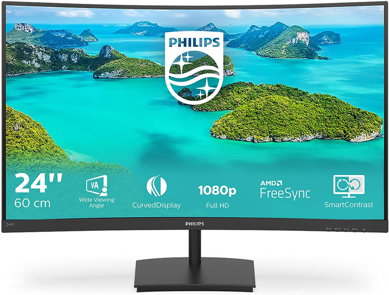 Monitor Philips 241E1SC/00 24" Curved 75Hz 241E1SC - Monitori - OLX.ba